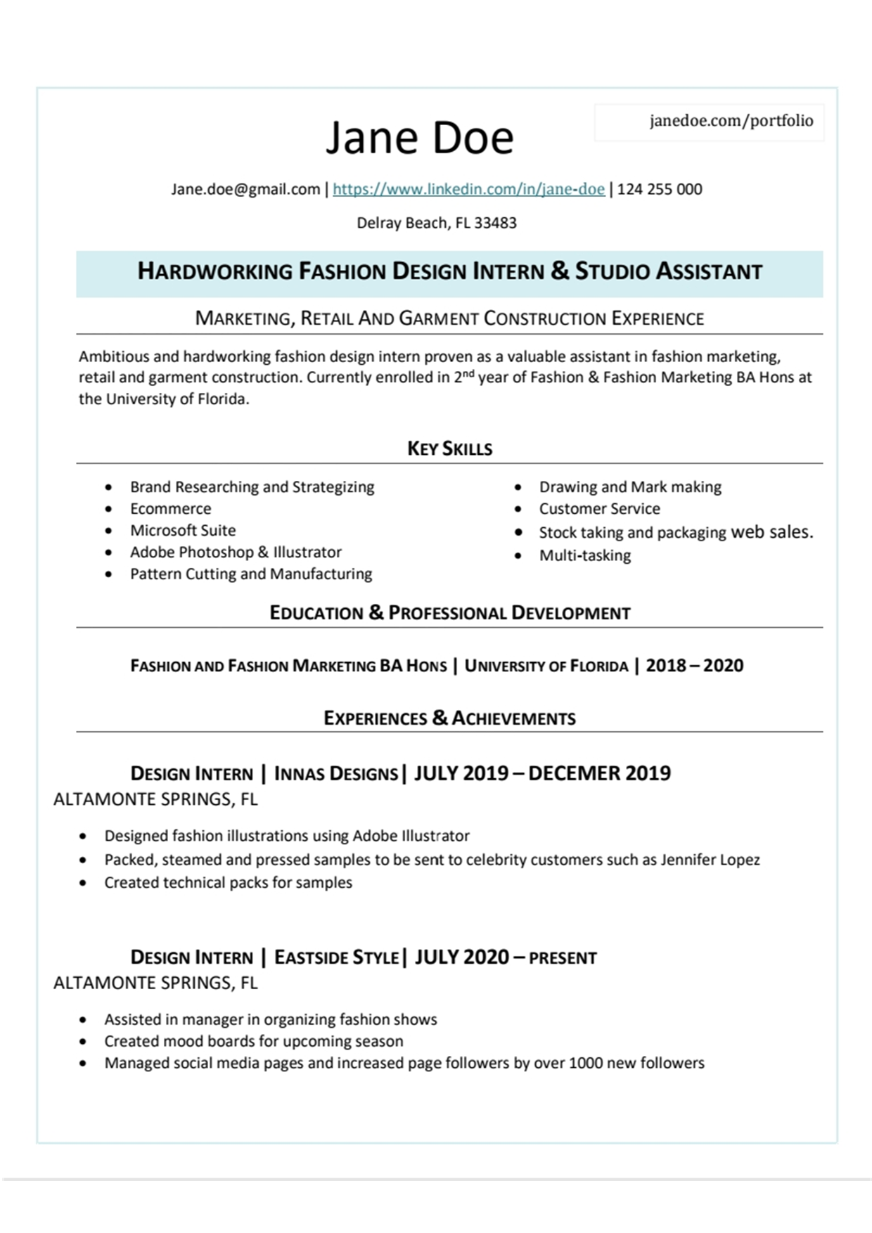 14 Fashion Resume Examples + Free How To Guides